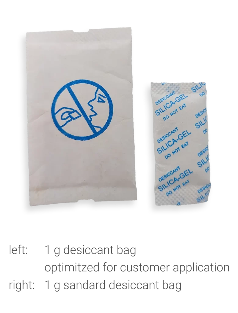 Case study - Blister packaging insert - pharma-food desiccants by ThoMar